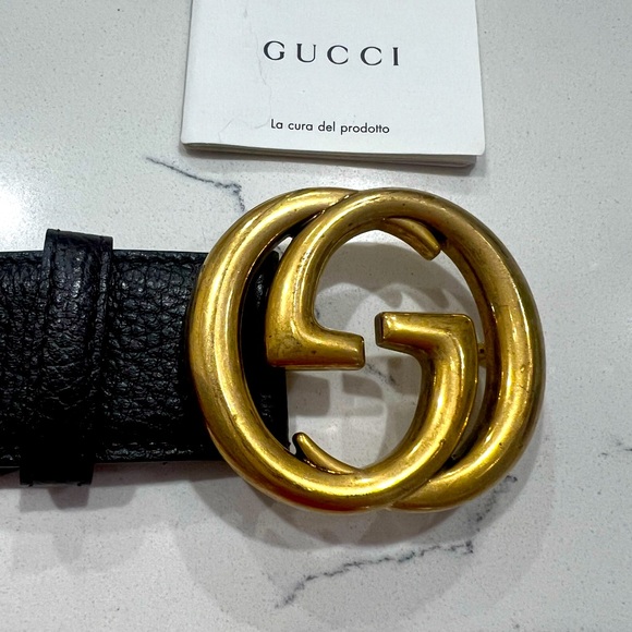 Gucci | Accessories | Authentic Gucci Interlocking Wide Belt In Dark ...